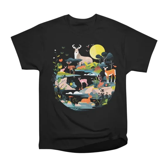 Colorful Wilderness T-Shirt Tee Gift For Him Merch For Her Apparel For ...