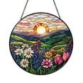 Colorful Wildflower Stained Glass Style Suncatcher, Botanical Floral ...
