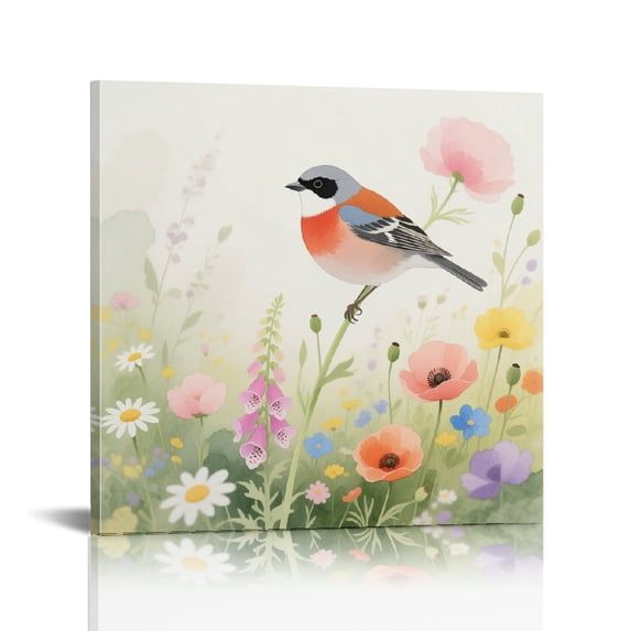 Colorful Wildflower Wall Decor for Bathroom, Wall Art , Canvas Prints ...
