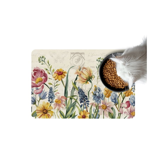 Colorful Wildflowers Doormat Non Slip Diatomaceous Earth Door Mat ...