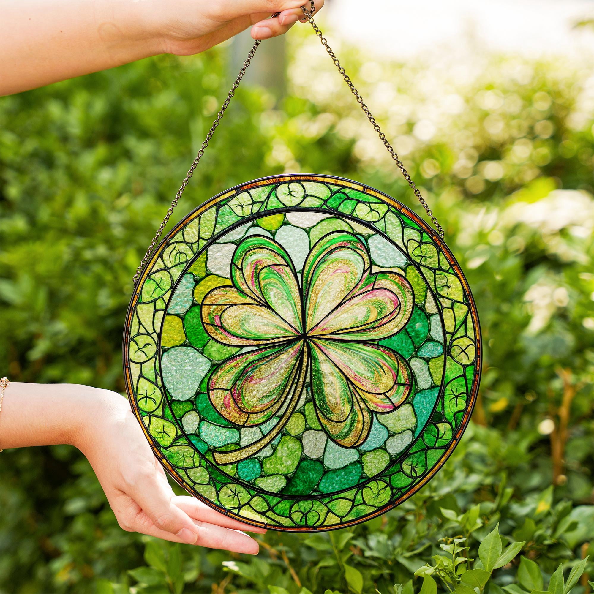 Colorful Wildflowers Stained Glass Suncatcher, Botanical Window Art ...