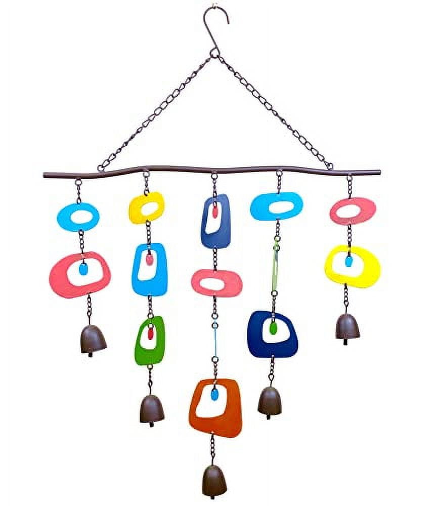 Colorful Wind Chime Bells for Outside – Geometric Metal Art Large ...