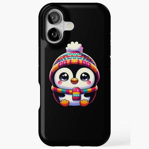 Colorful Winter Penguin Cartoon Animal Phone Case 17 16 15 14 13 12 11 ...