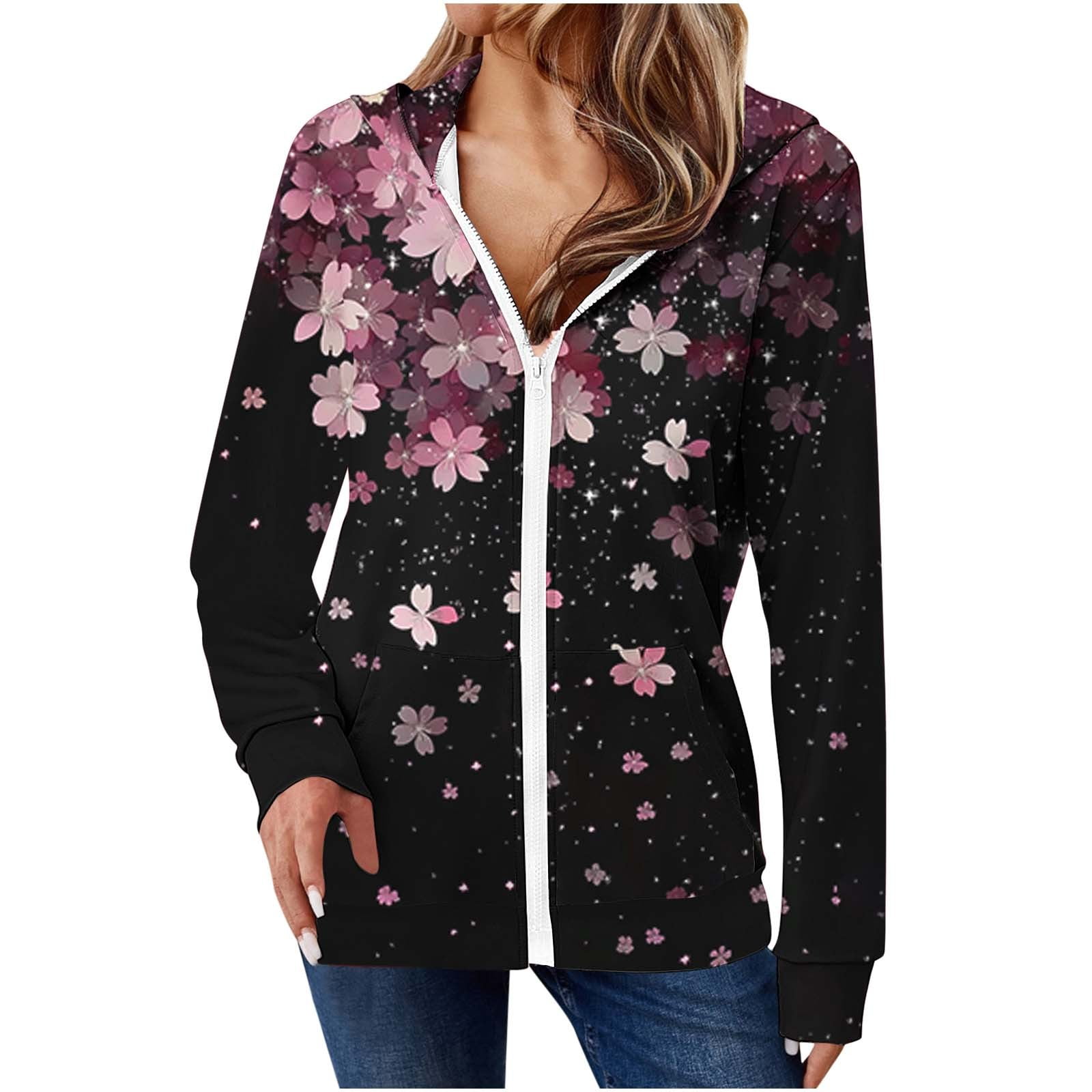 Colorful Women Lounge Long Sleeve Jackets Hoods Shacket Outerwear for ...