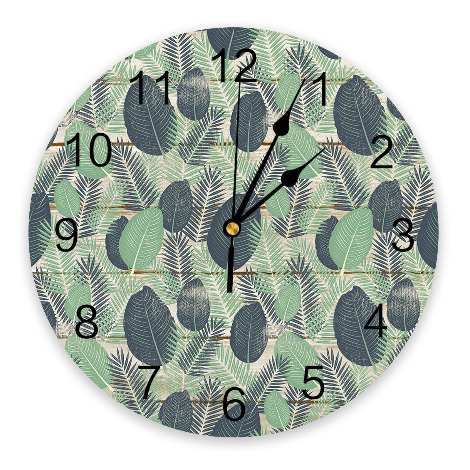 Colorful Wood Planks Design Wall Clocks Silent Home Cafe Office Wall ...