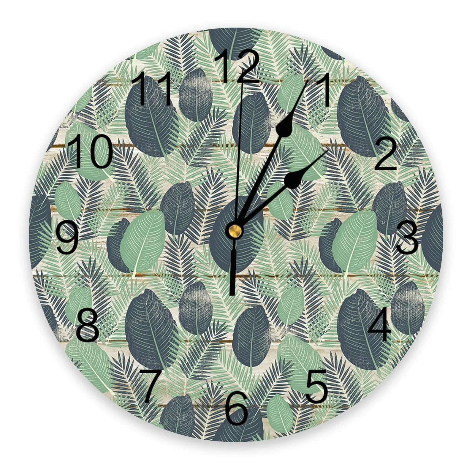 Colorful Wood Planks Design Wall Clocks Silent Home Cafe Office Wall ...