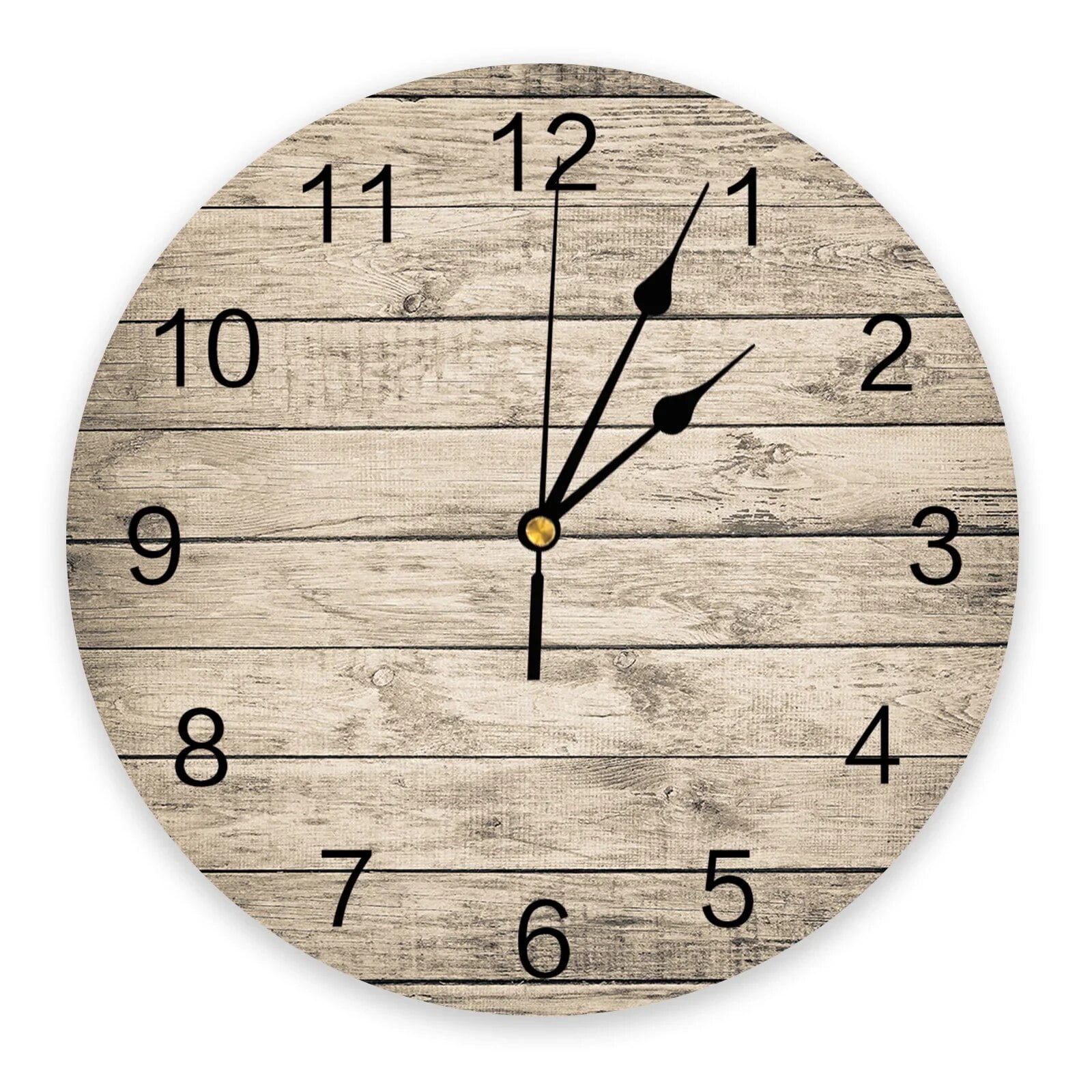 Colorful Wood Planks Design Wall Clocks Silent Home Cafe Office Wall ...