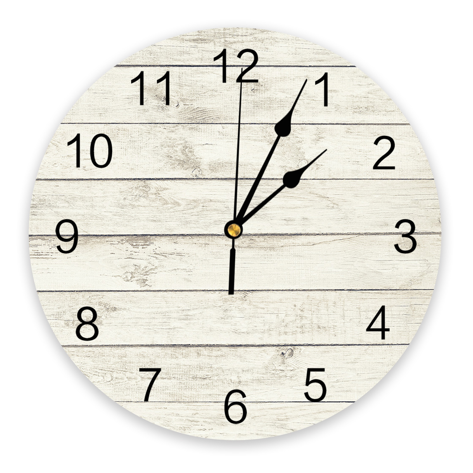 Colorful Wood Planks Design Wall Clocks Silent Home Cafe Office Wall ...