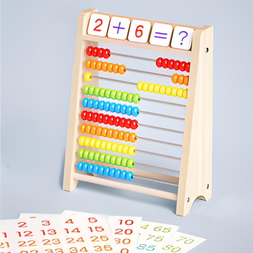 Colorful Wooden Abacus Early Education Toy for Kids Arithmetic Learning ...