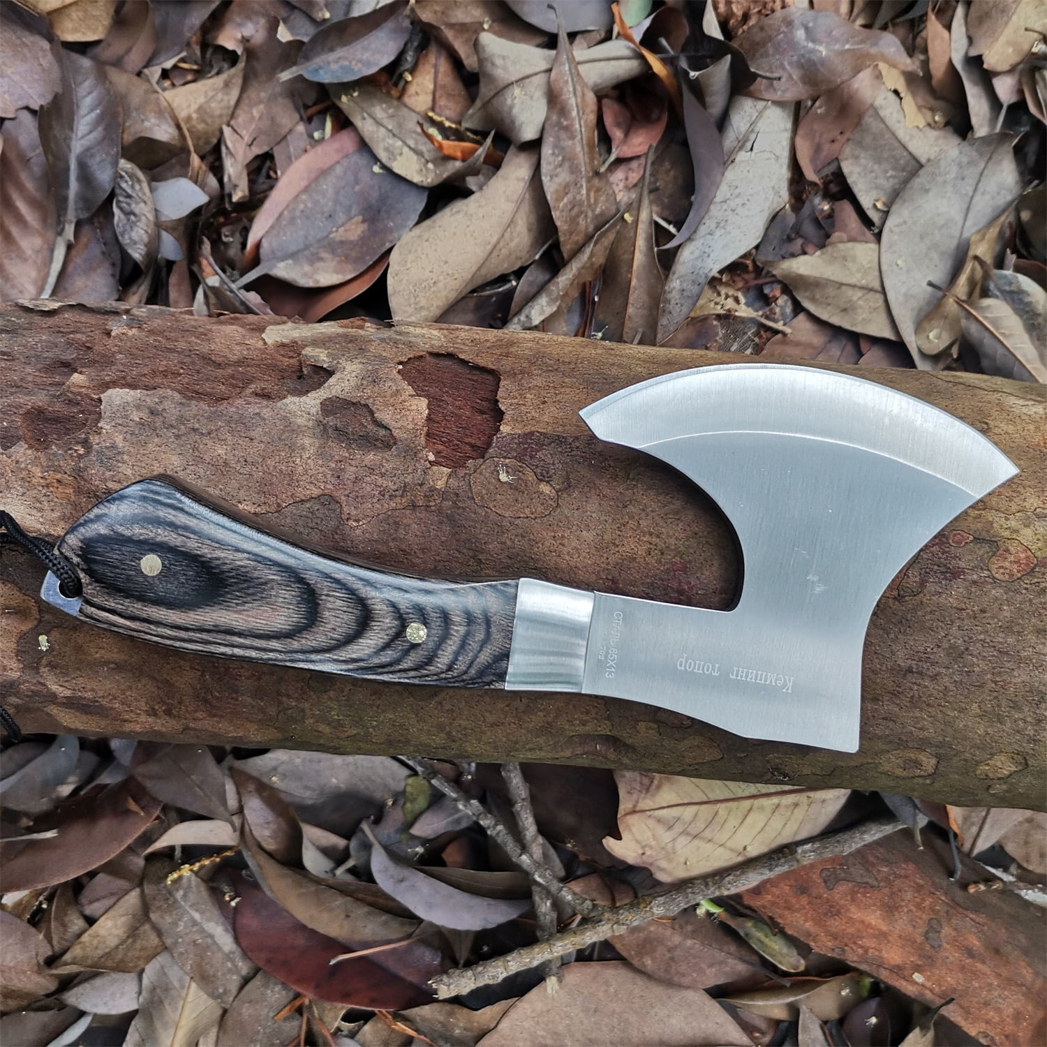 Colorful Wooden Handle Steel Axe, Multi-Purpose Outdoor Tool with Cover ...