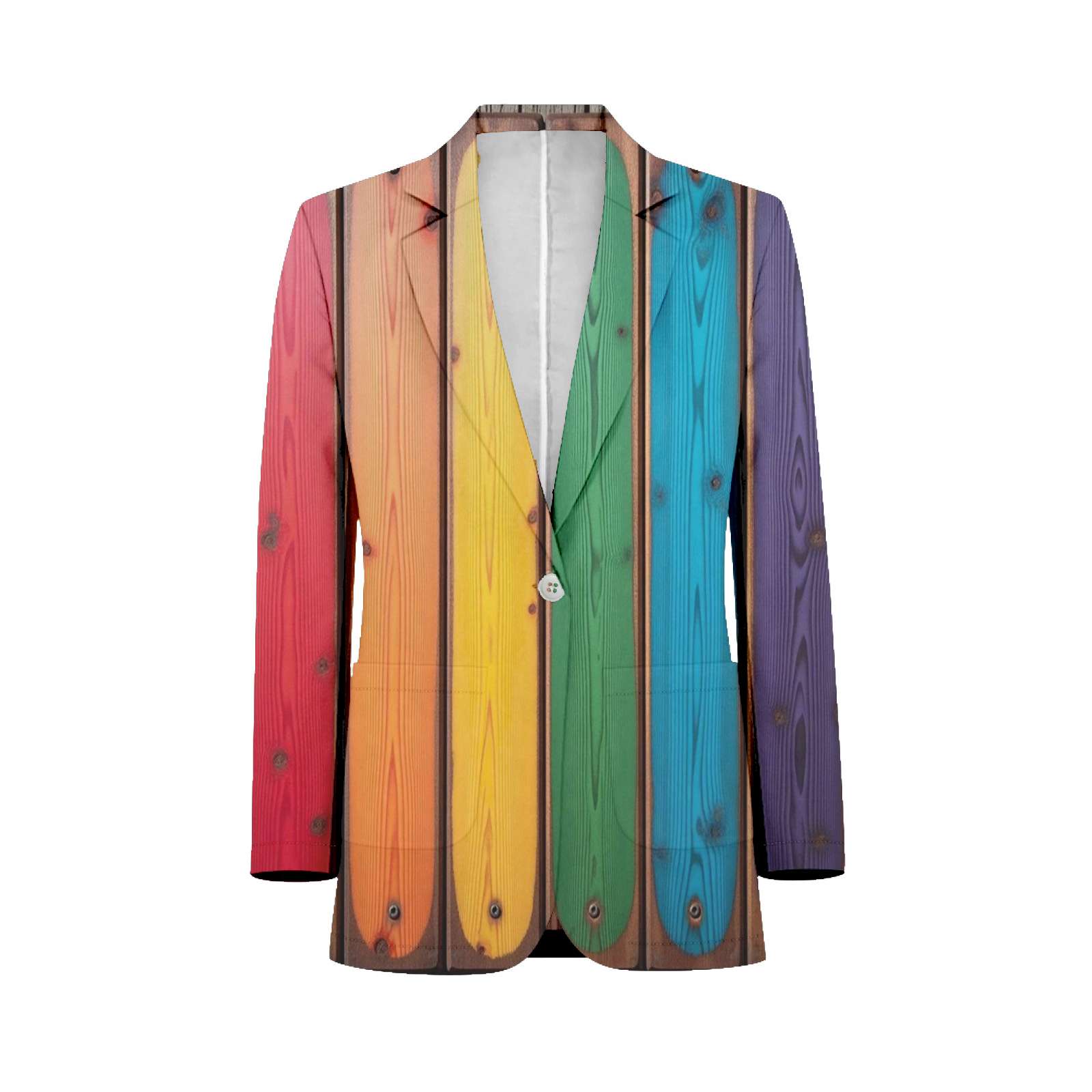 Colorful Wooden Panels Mens Suits Shawl Collar Slim Fit Suit Mens Groom ...
