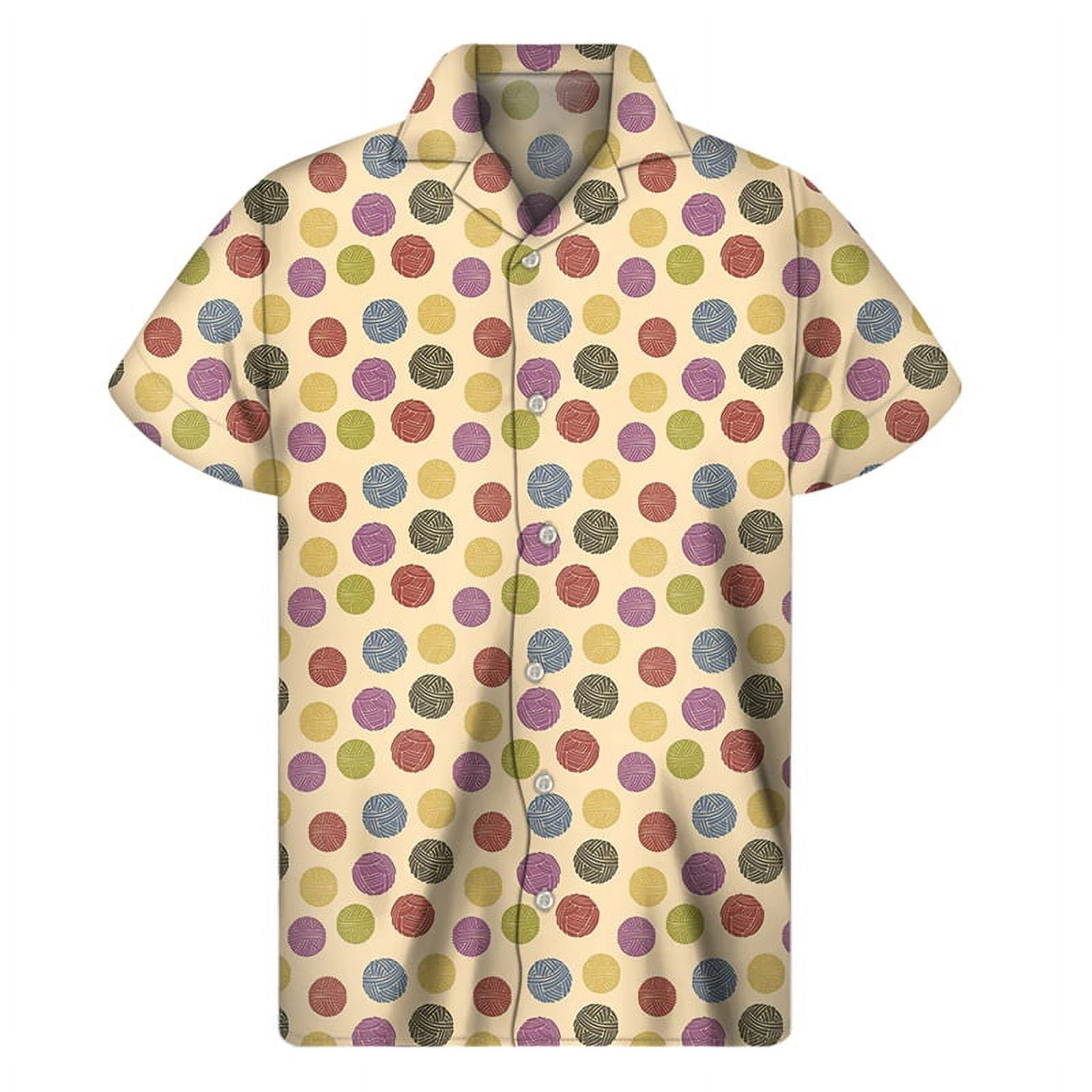 Colorful Wool Yarns 3d Printed Shirt Men Women Summer Vacation Loose ...