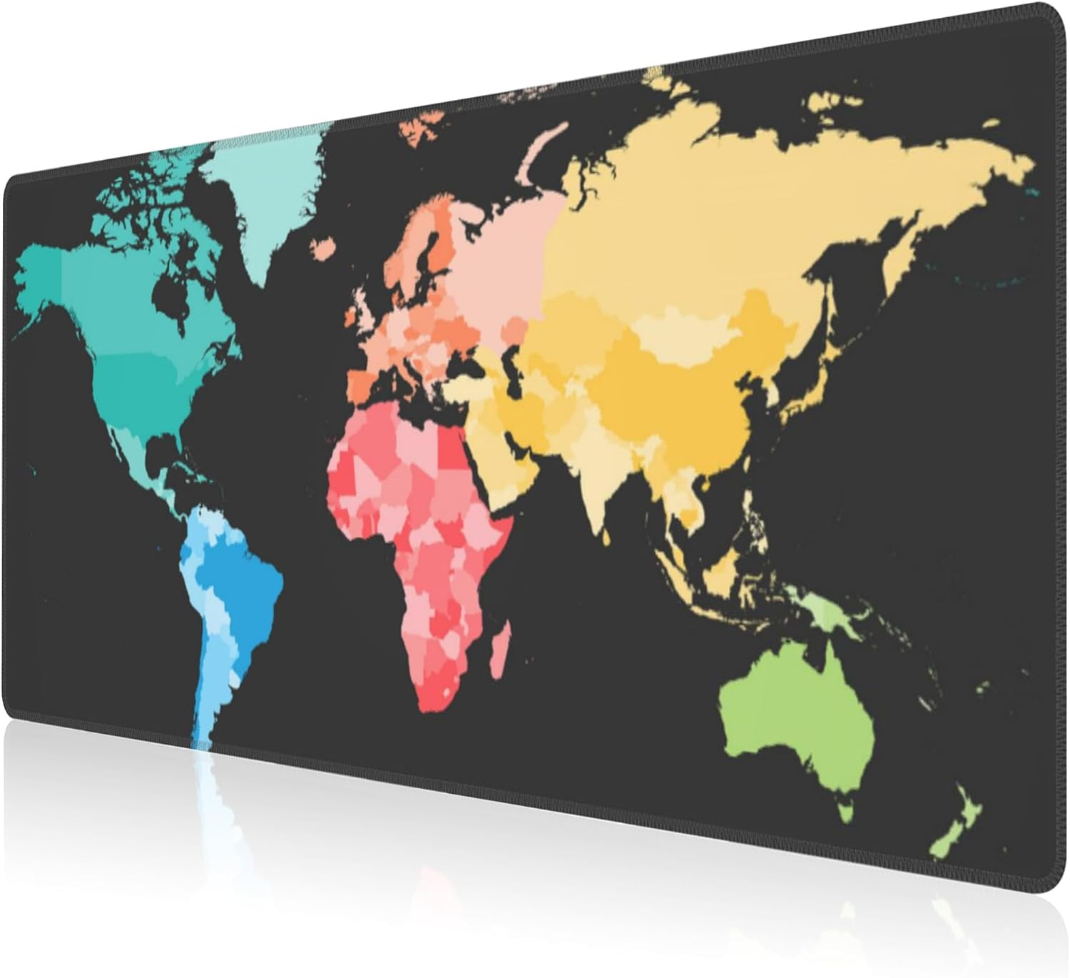 Colorful World Political Map Desk Mat,Large World Map Gaming Keyboard ...