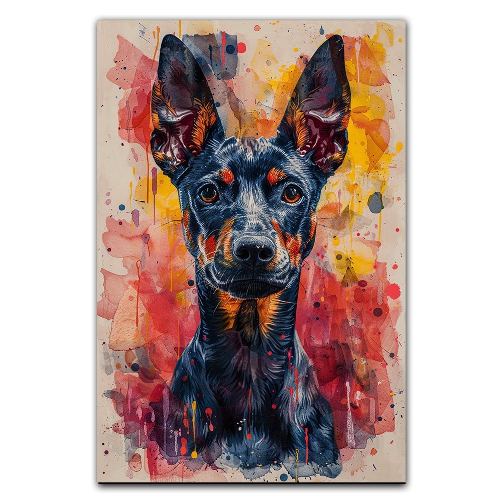 Colorful Xoloitzcuintli Wall Art Abstract Dog Posters Animal Canvas ...