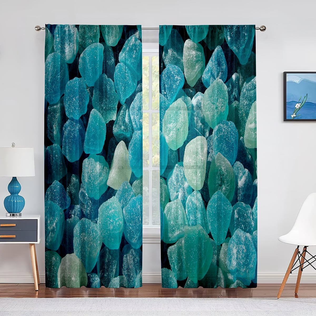 Colorful Yummy Lollipop Candy Tulle Curtains for Living Room Kids ...