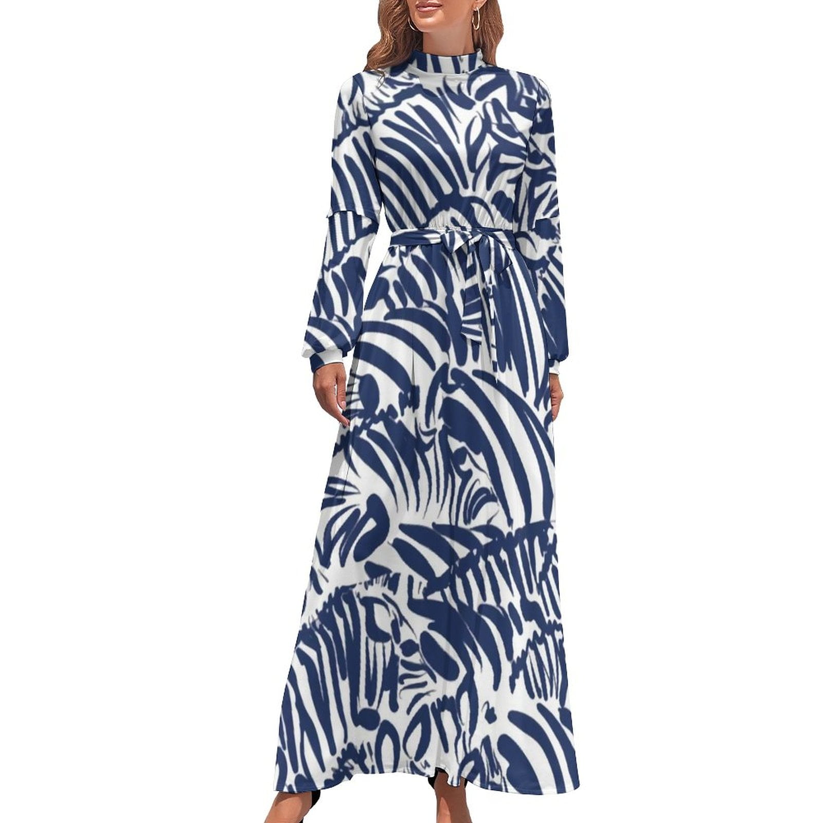 Colorful Zebra Dress Texture Wild Animal Maxi Dress Street Fashion ...