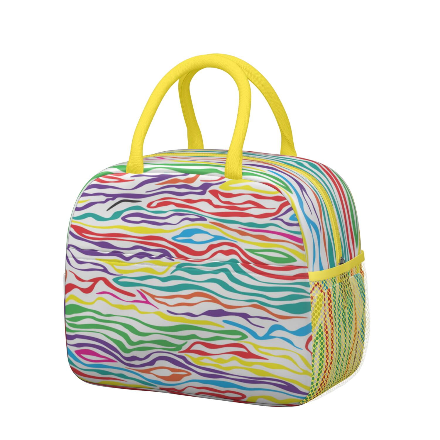 Colorful Zebra Stripes Insulated Lunch Tote – Reusable Thermal Cooler ...