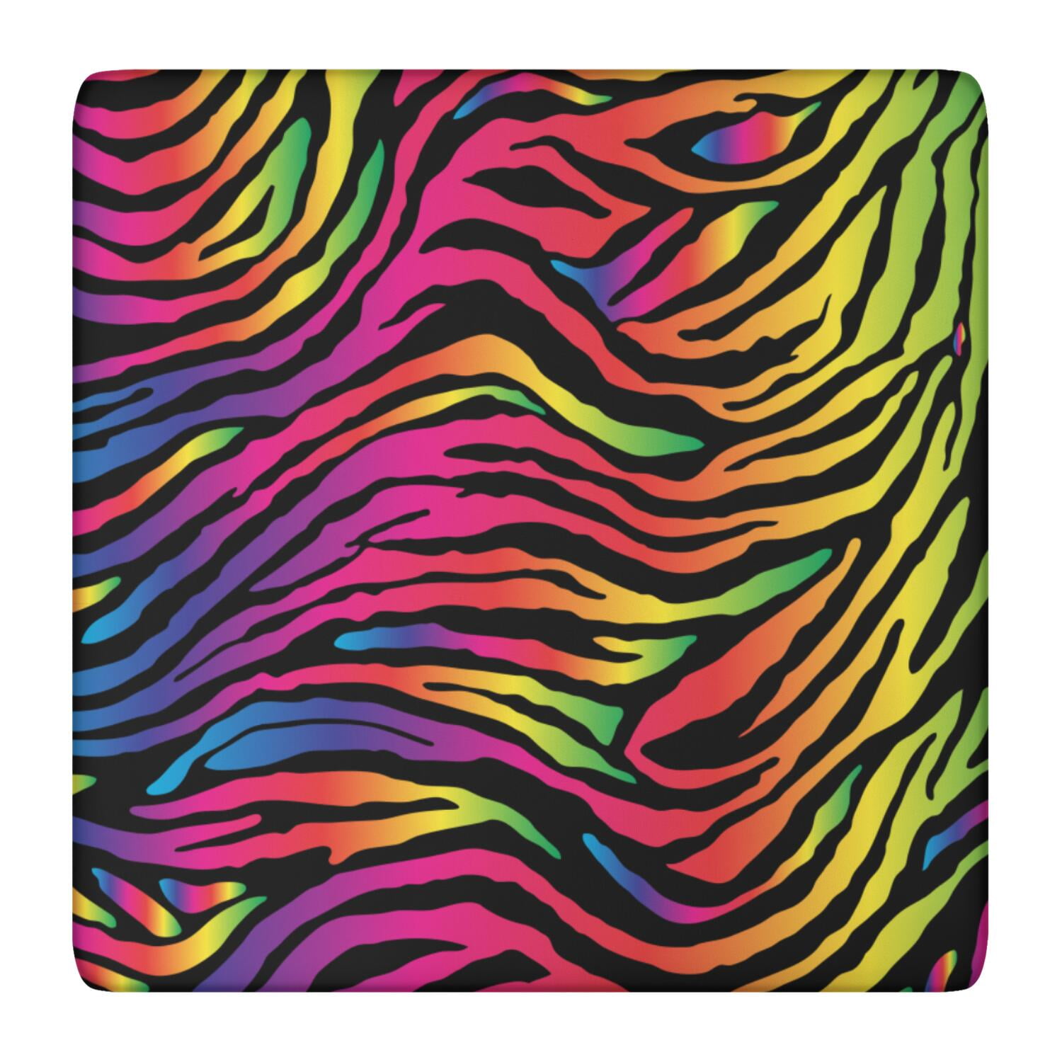 Colorful Zebra Tablecloth with Gradient Stripes, Rainbow Zebra Pattern ...