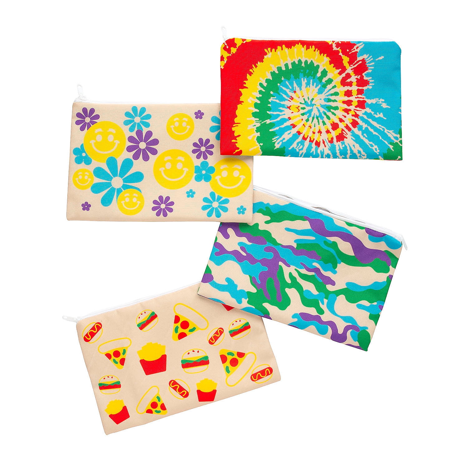 Colorful Zipper Pouches - 12 pieces - Walmart.com