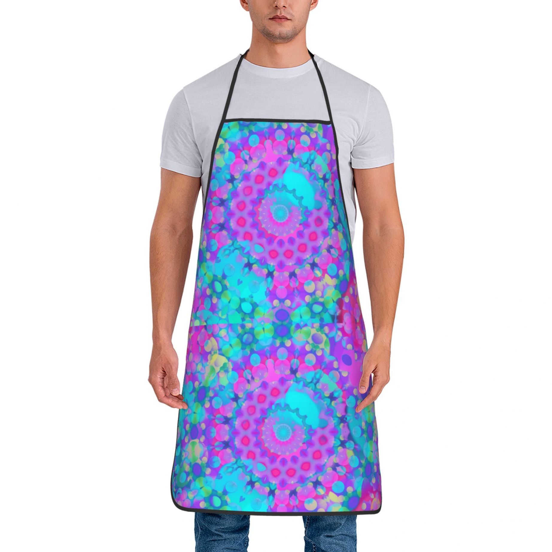 Colorful abstract background (4) Aprons for Women Men Waterproof Apron ...