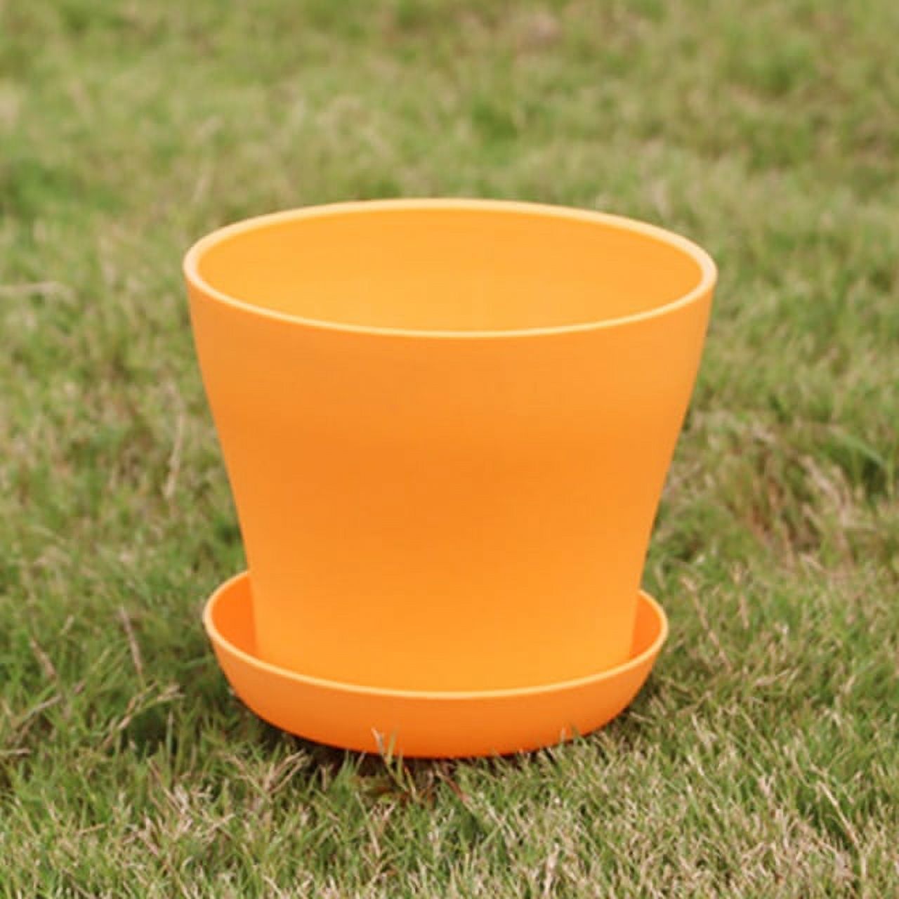 Colorful and Durable Resin Plant Flower Pot Set of 5 Gloss Finish ...