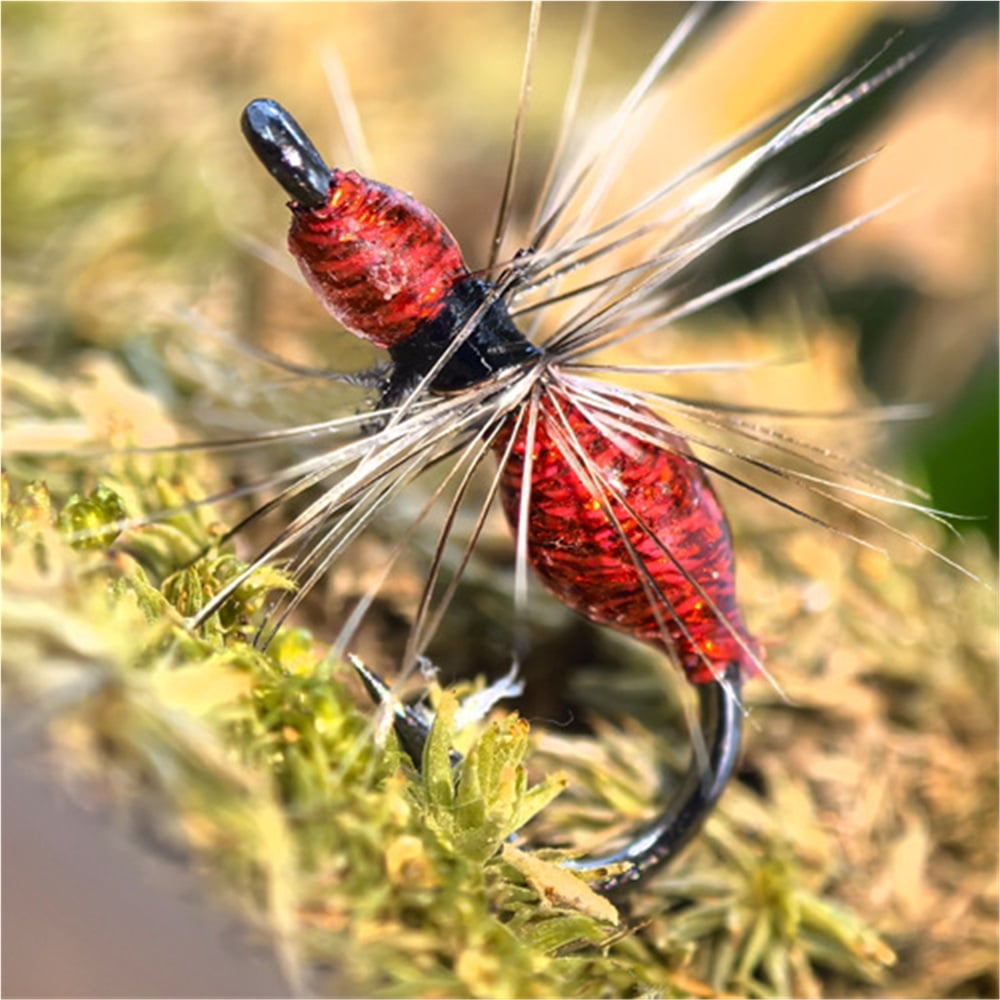 Colorful ant hook, fly hook, handmade fine binding, micro object, lure ...