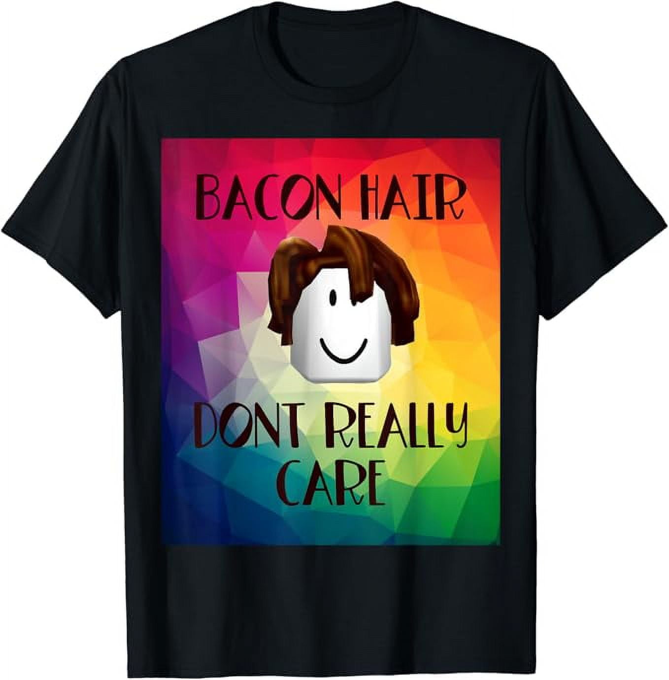 Colorful bacon hair oof head design for boy video gamers Roblox T-Shirt ...