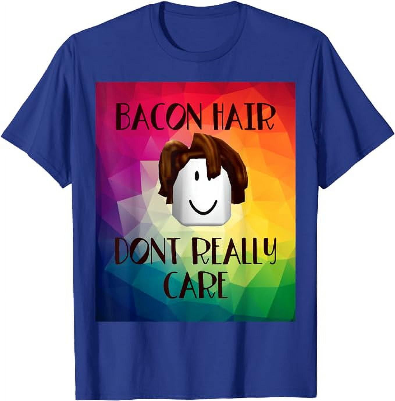 Colorful bacon hair oof head design for boy video gamers Roblox T-Shirt ...