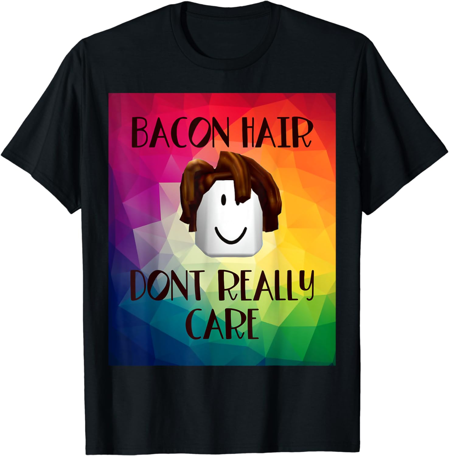 Colorful bacon hair oof head design for boy video gamers T-Shirt ...