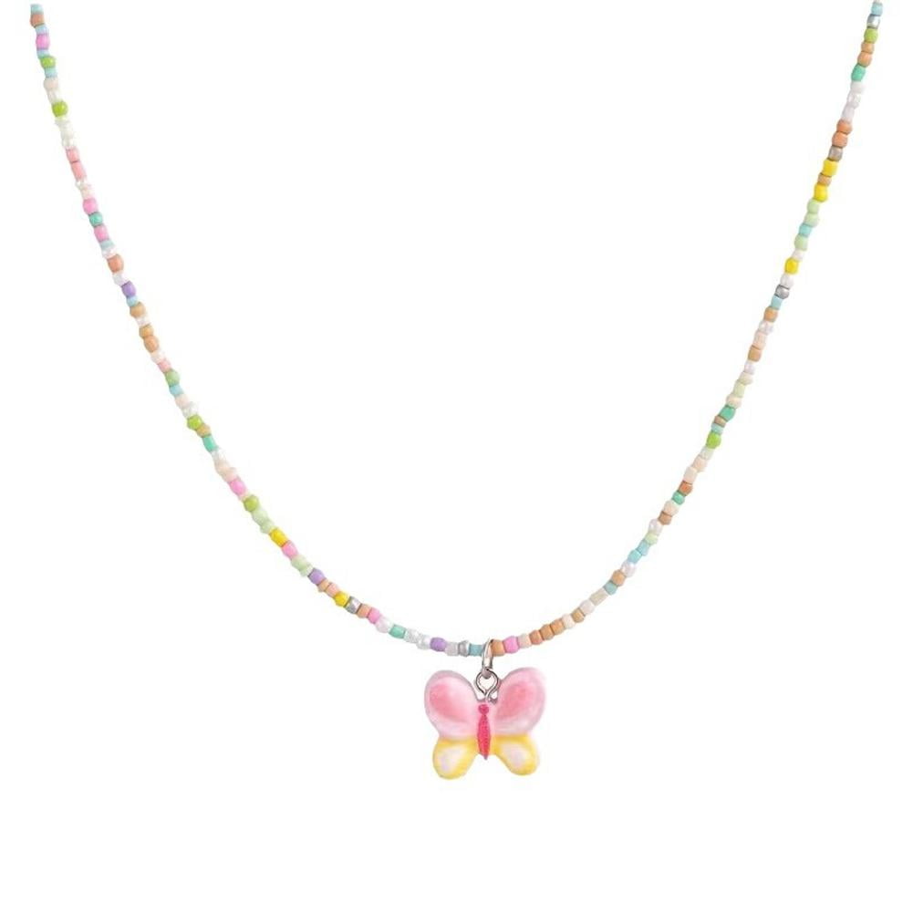 Colorful beaded butterfly nelace women light luxury niche millennial ...