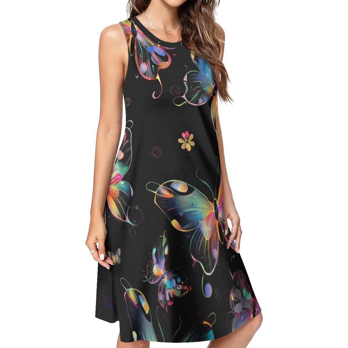 Colorful butterfly with glittering wings Spring Summer Dresses for ...