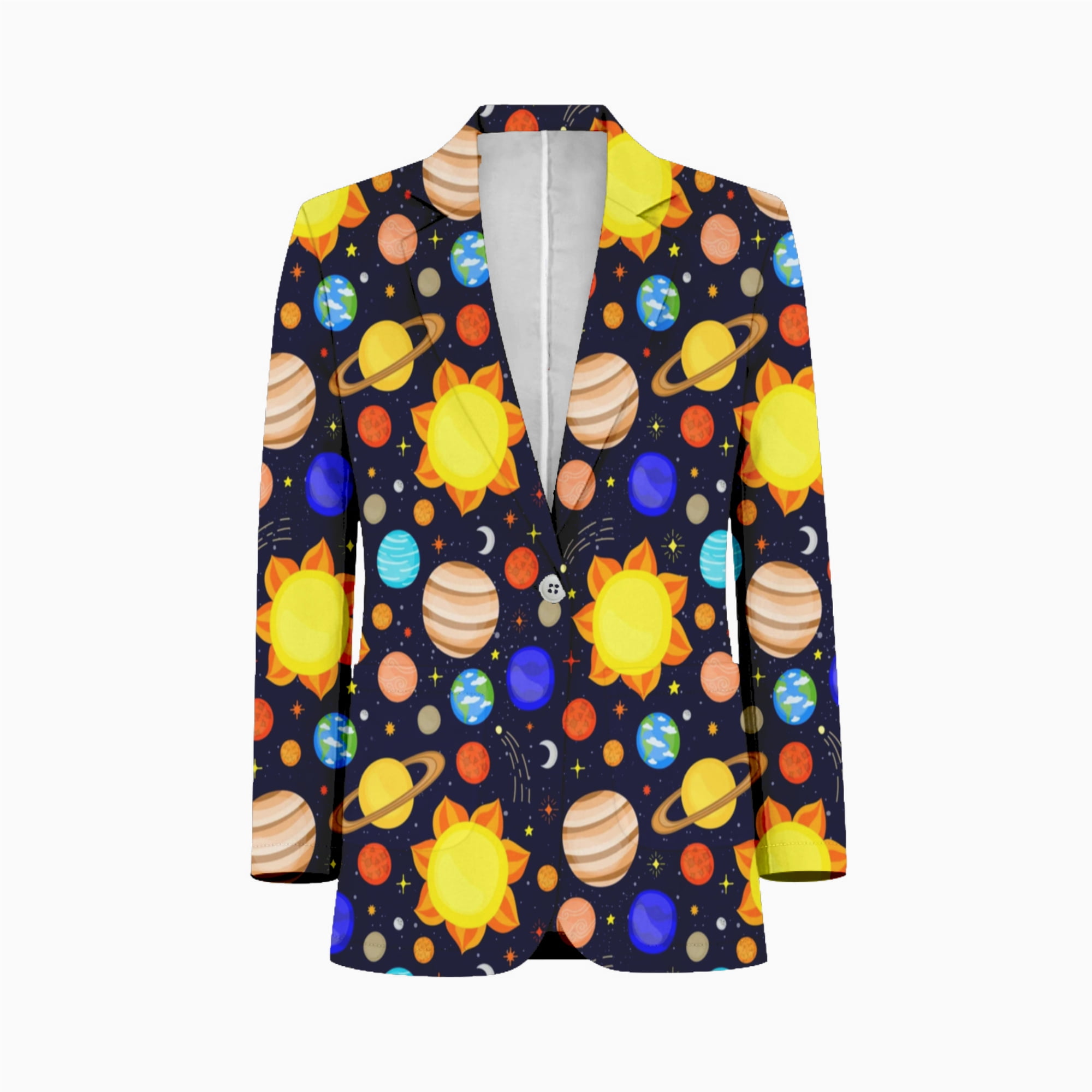 Colorful cool planet Customized Men's Suits full man Shawl Collar Gentleman Suits for Wedding ...