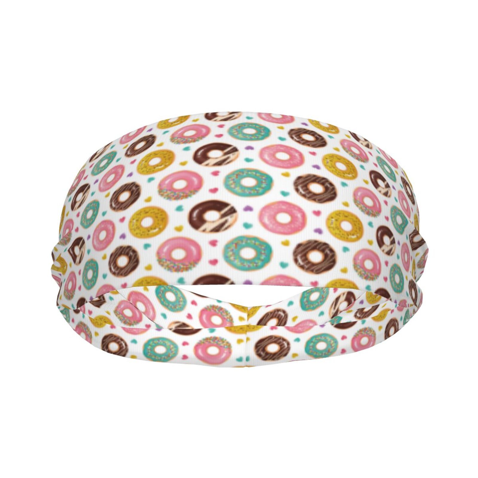 Colorful donuts D Headbands for Women/Men, Elastic Wide Soft Sweat Head ...