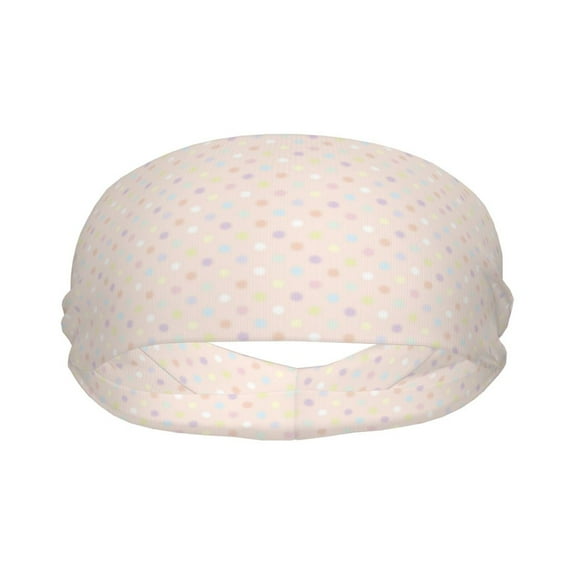Colorful dots Headbands for Women/Men, Elastic Wide Soft Sweat Head ...