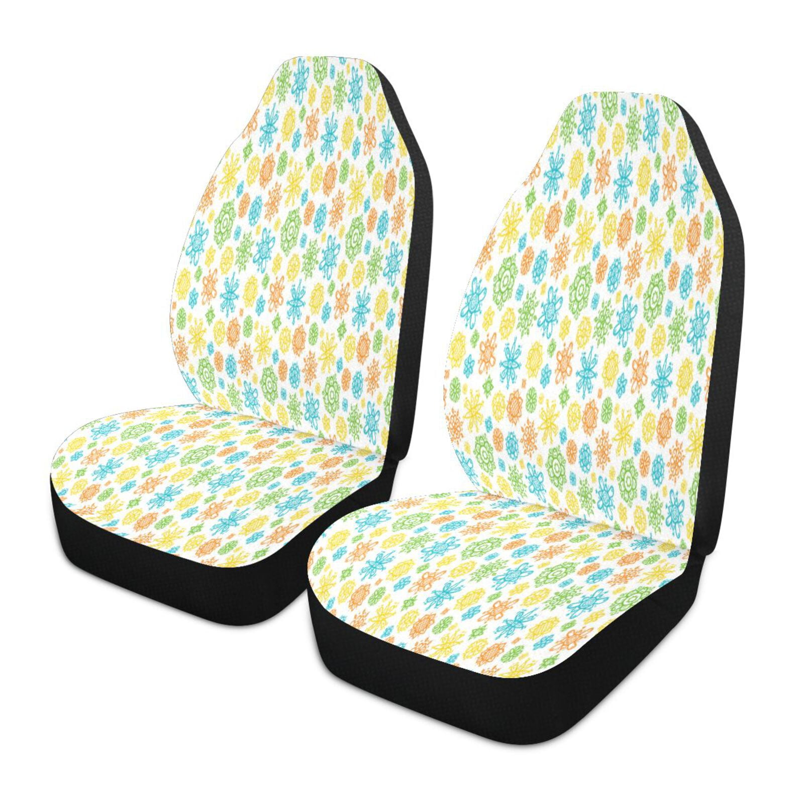 Colorful floral seamless pattern(8) Car Seat Covers Pack of 2 Universal ...