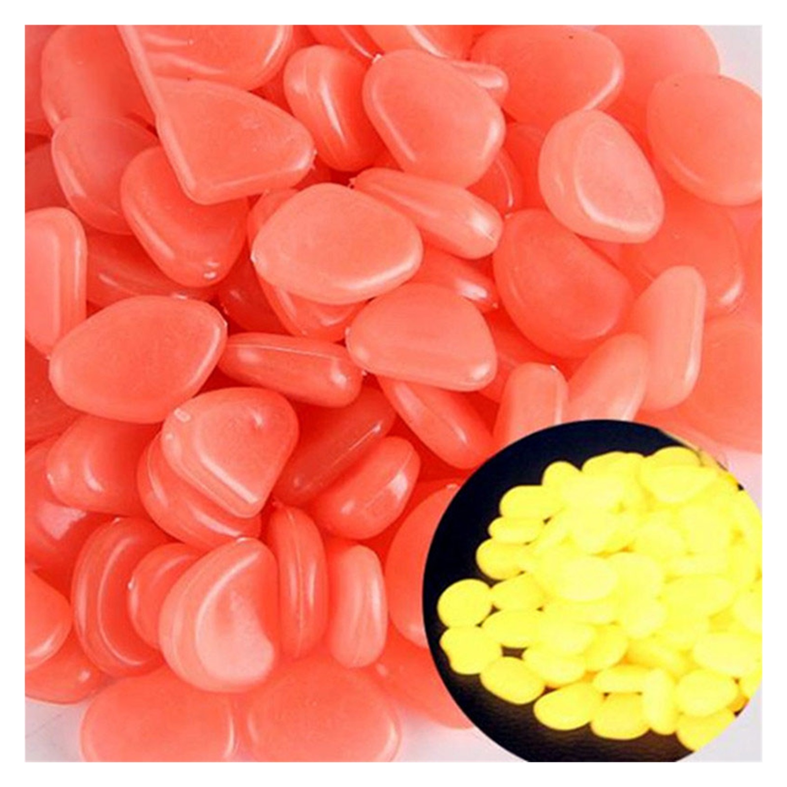 Colorful glowing pebbles, 300pcs glowing pebbles, stones glow in the ...