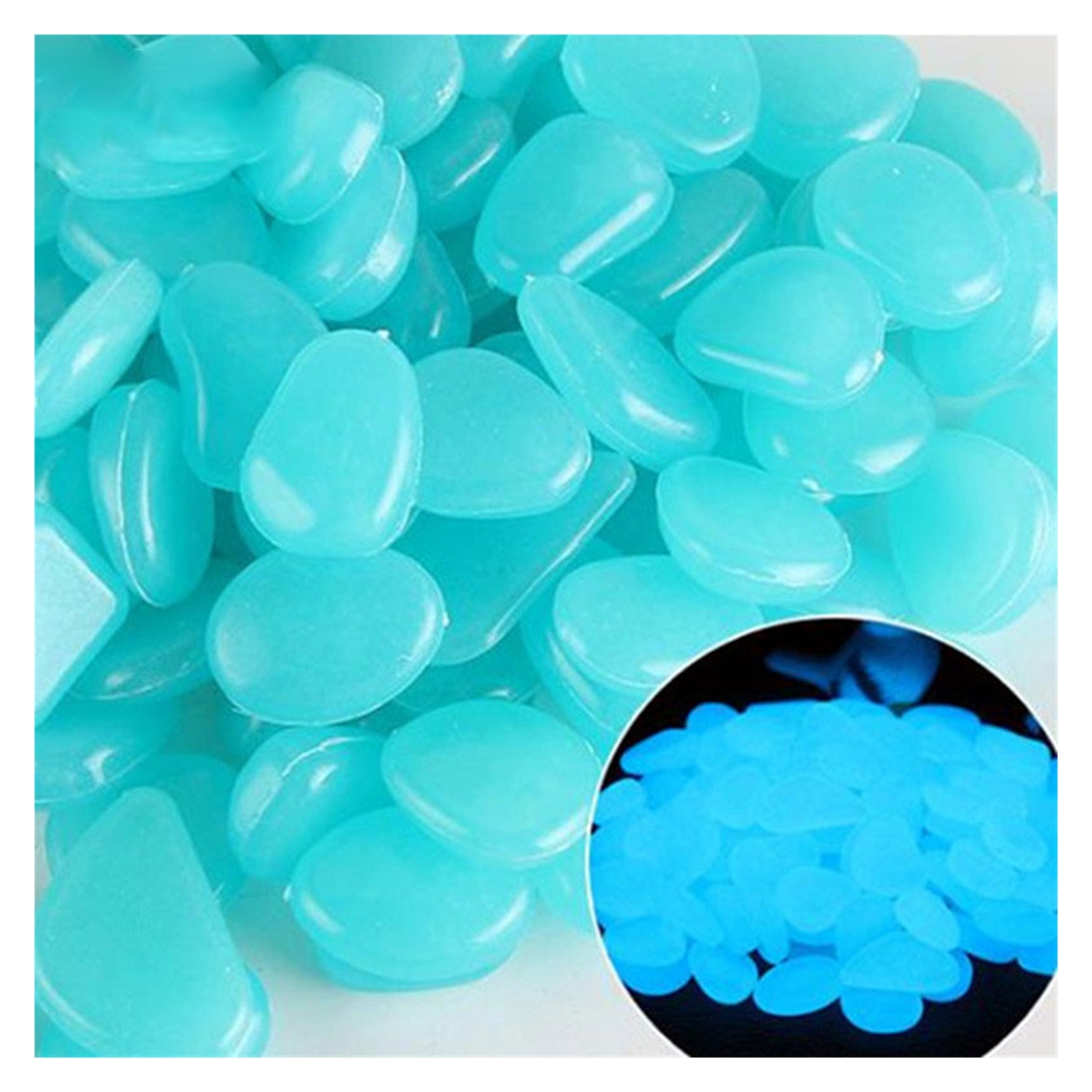 Colorful glowing pebbles, 300pcs glowing pebbles, stones glow in the ...