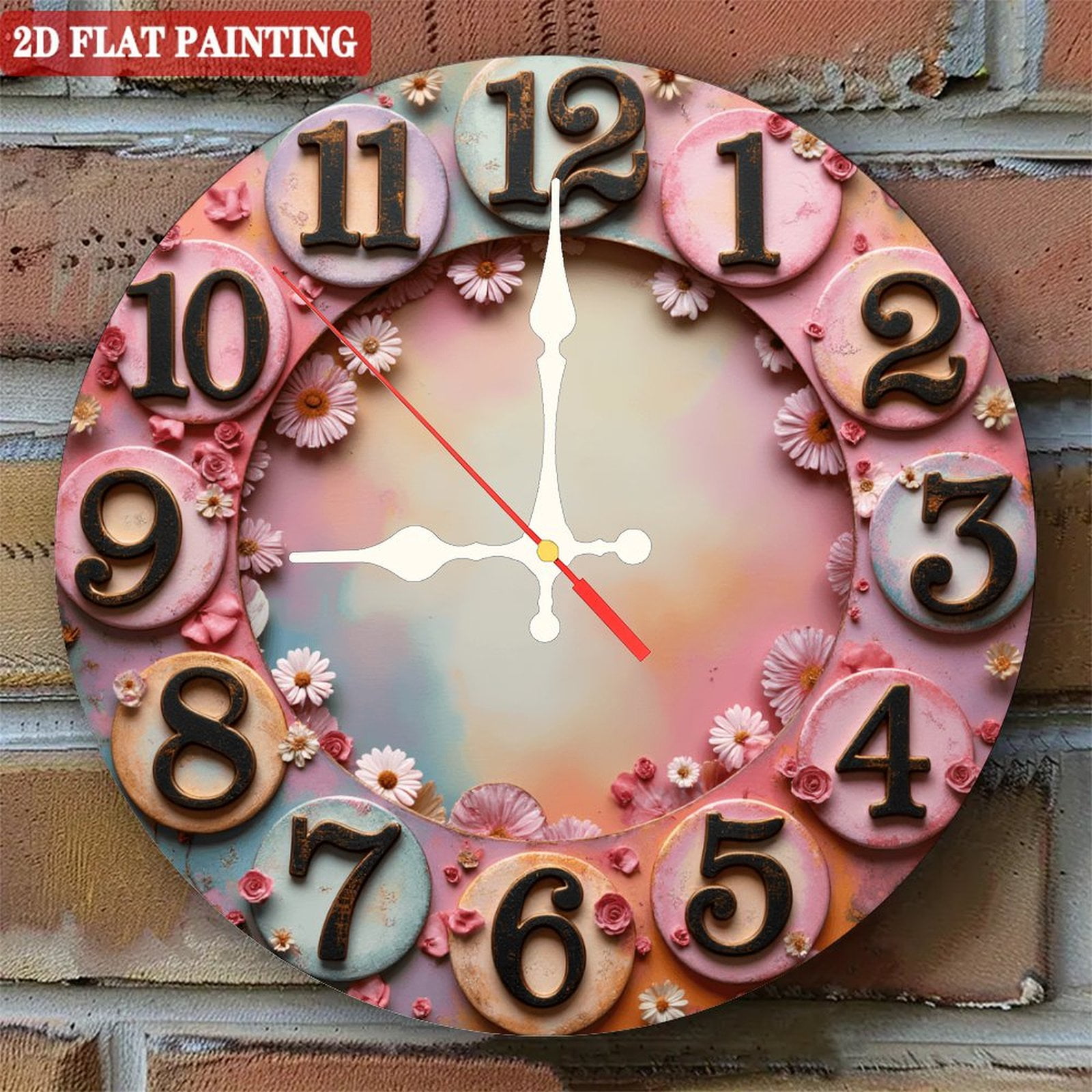 Colorful, intricate numerals with a soft center, bringing a vibrant yet ...