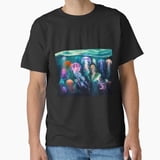 Reprint Rare Colorful jellyfish Classic T-Shirt T-Shirt Made in US/AUS ...
