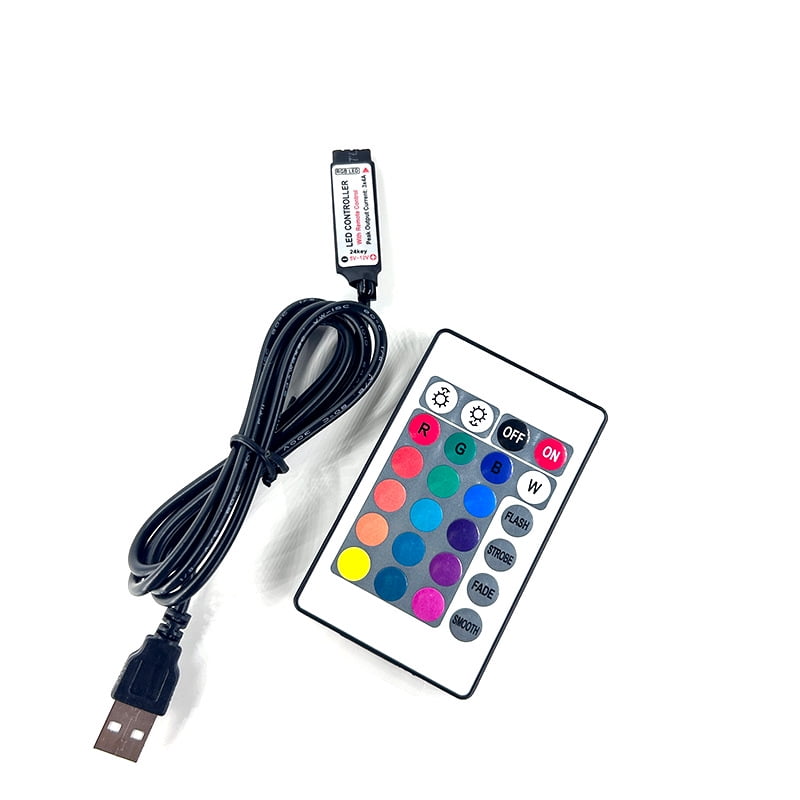 Colorful light strip infrared 24 key usb controller rgb light strip ...