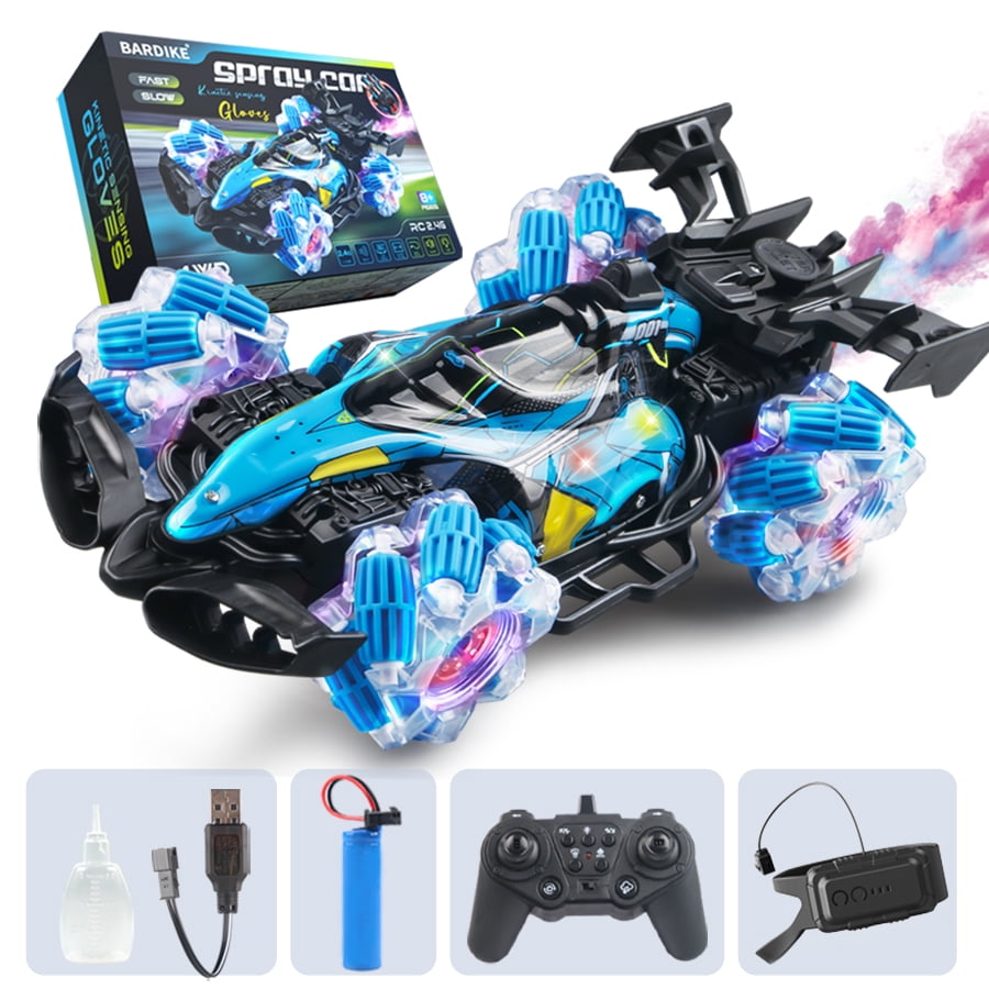 Colorful lights spray stunt racing 4WD shift 2.4G wireless gesture ...