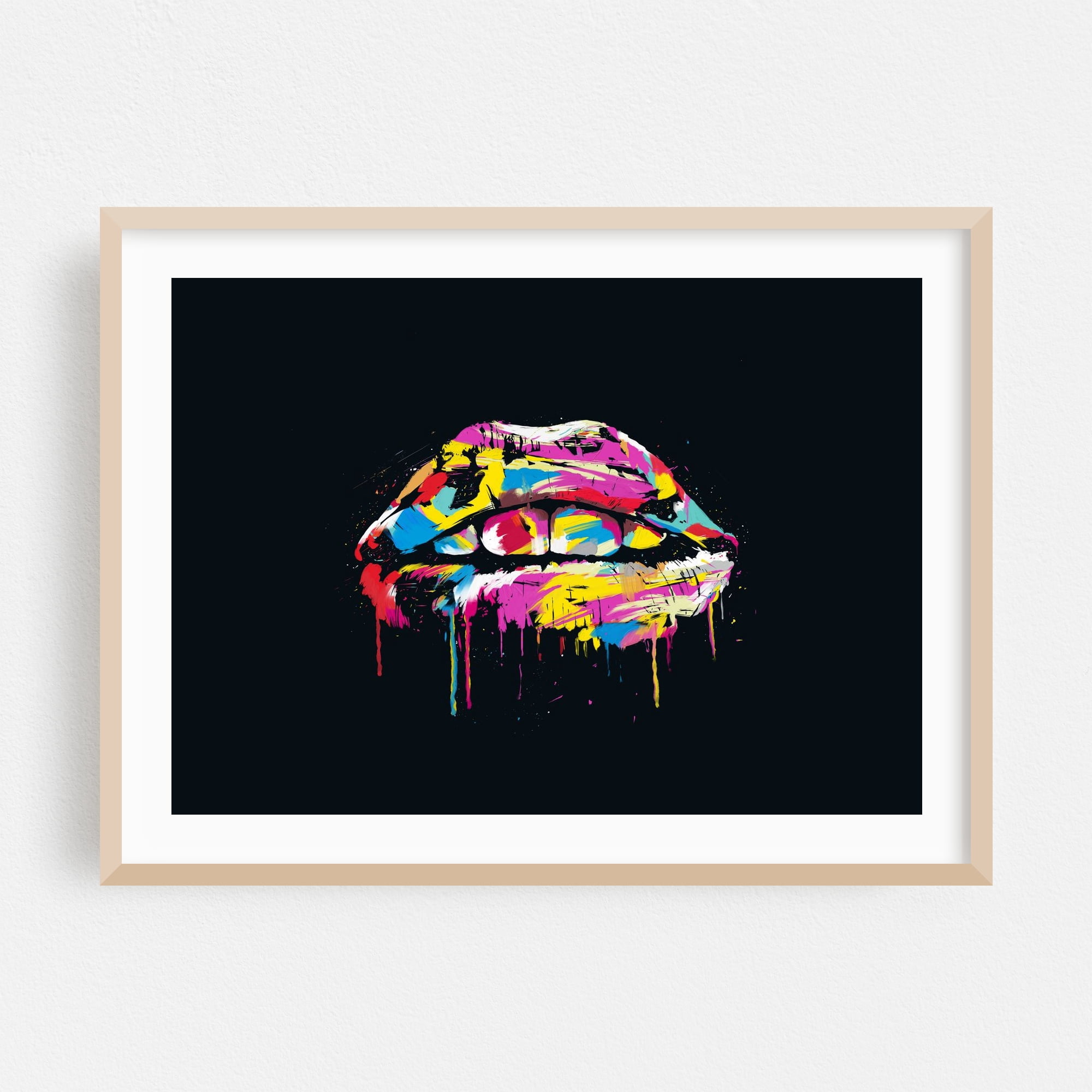 Colorful lips - Painting Pop Art Modern Art Psychedelic Abstract ...