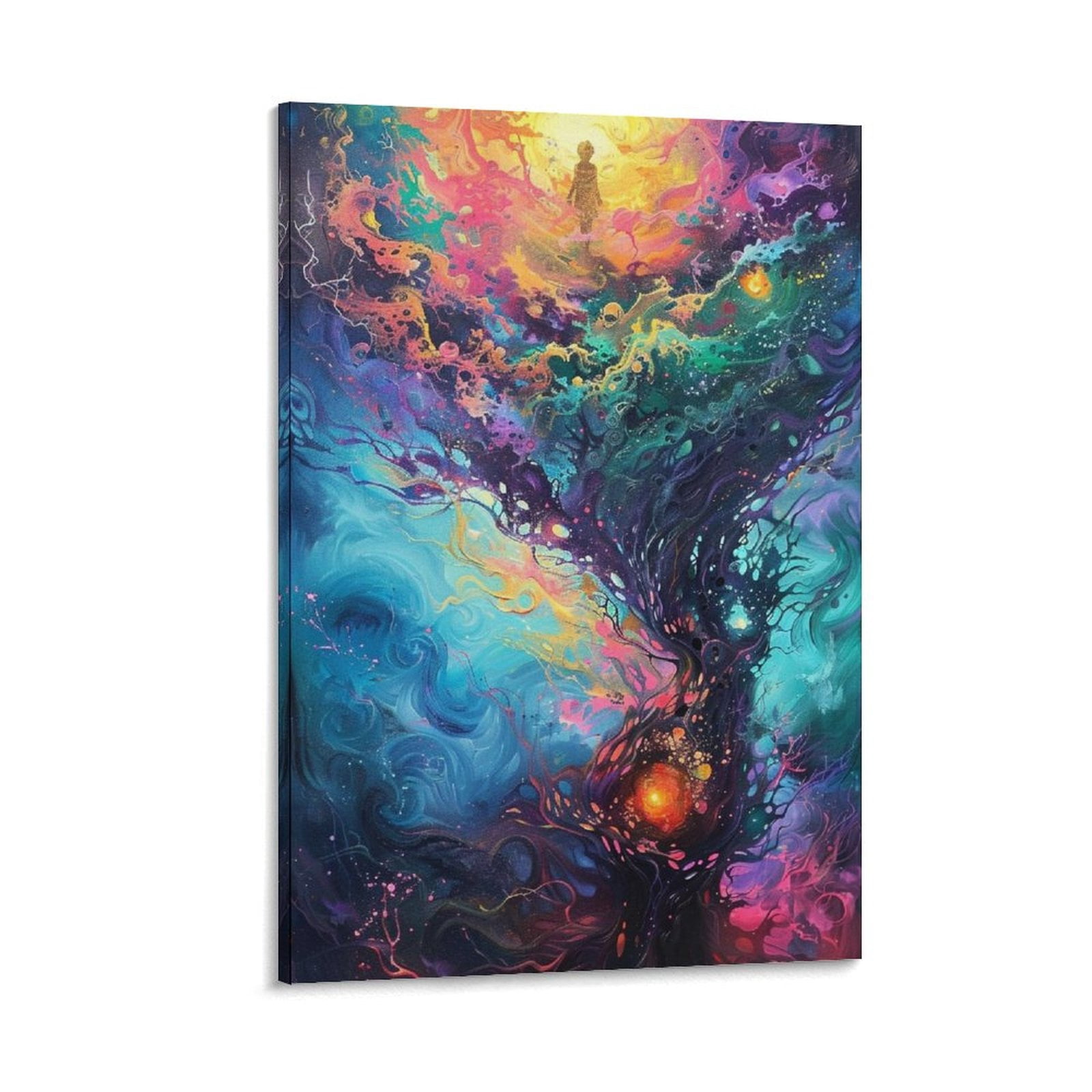 Colorful oil painting science fiction art skull modern style living ...