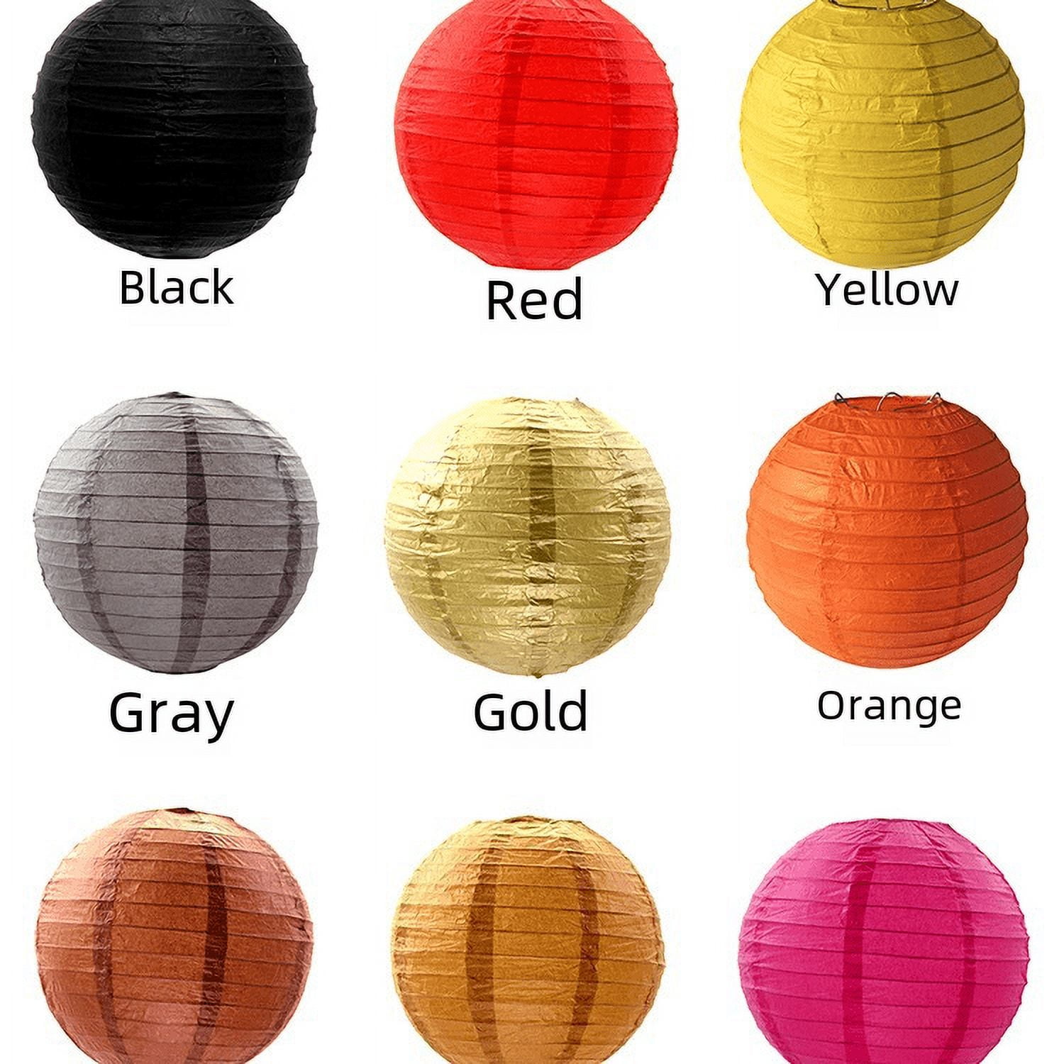 Colorful paper lanterns, festival decorations, foldable handmade round ...