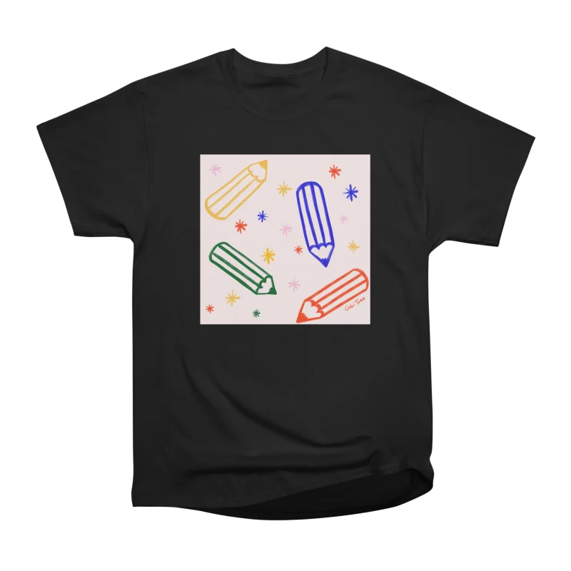 Colorful pencils pattern T-Shirt Tee Gift For Him Merch For Her Apparel ...