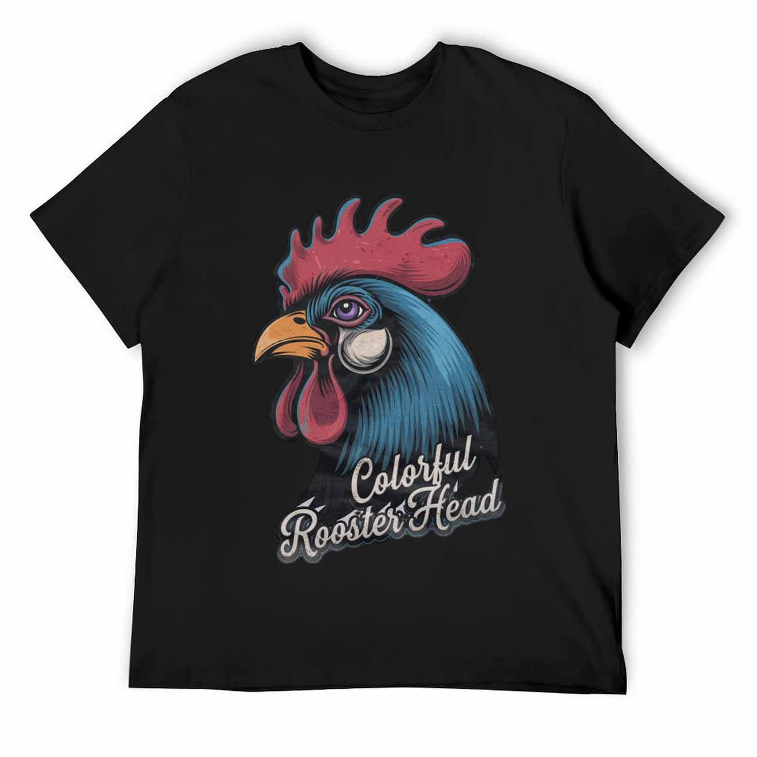 Colorful rooster headtshirt design dog Women'S Letter Graphic Shirt ...