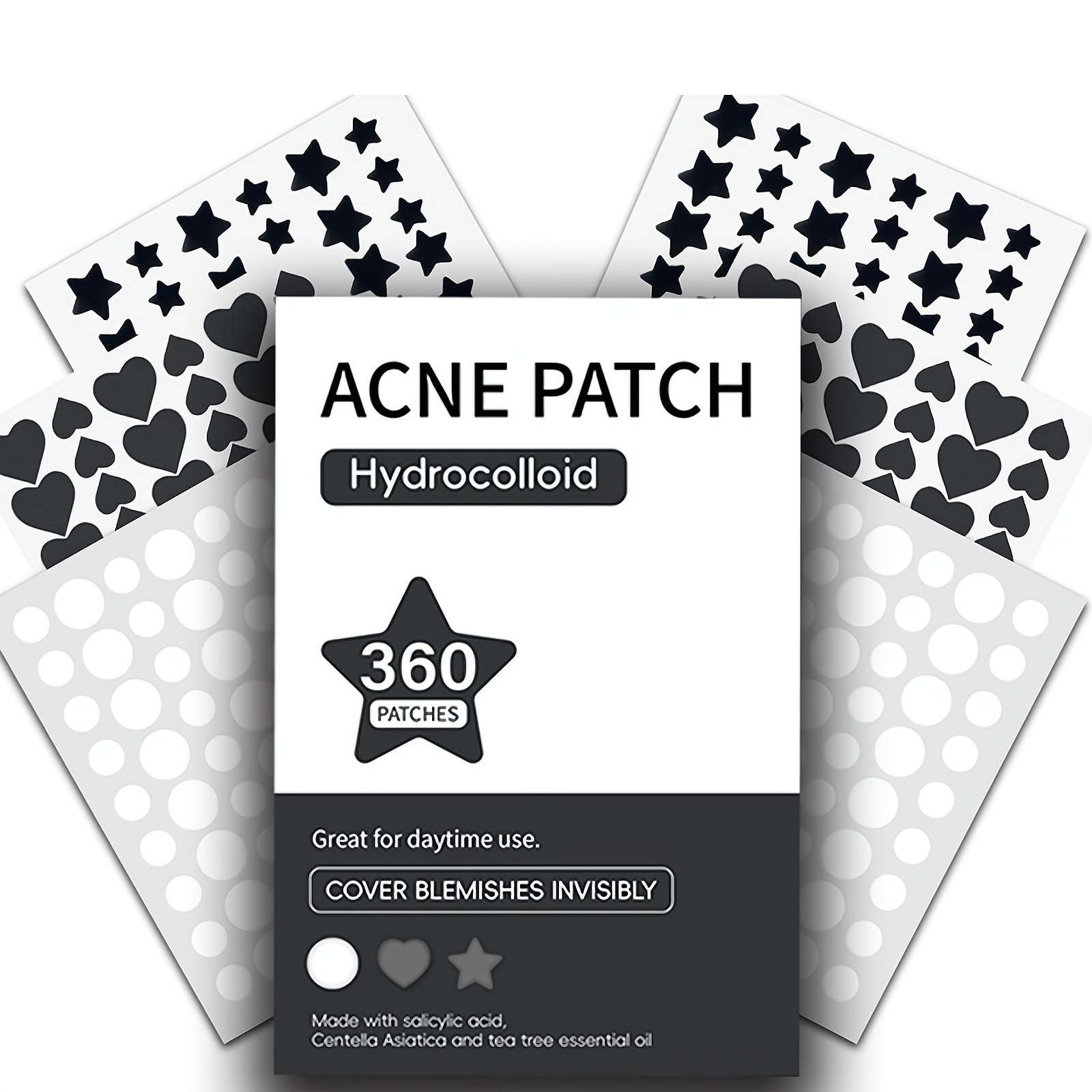 Colorful set of acne stickers, mild and non-irritating to lighten acne ...