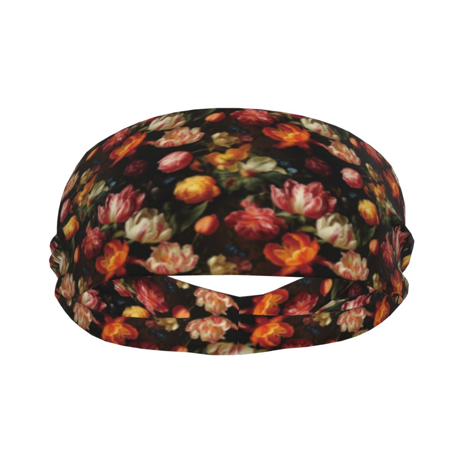 Colorful tulips Headbands for Women/Men, Elastic Wide Soft Sweat Head ...