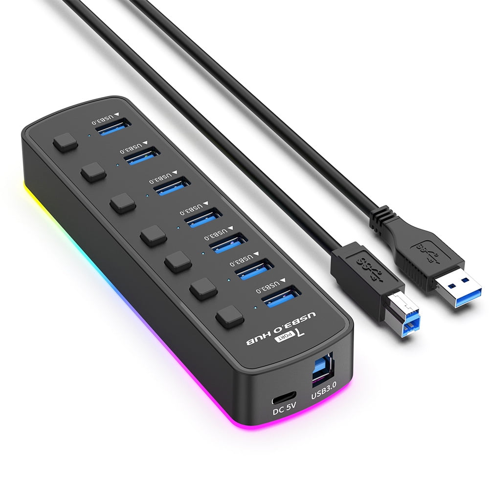 Colorful usb3.0 HUB 7-port HUB splitter computer converter independent ...