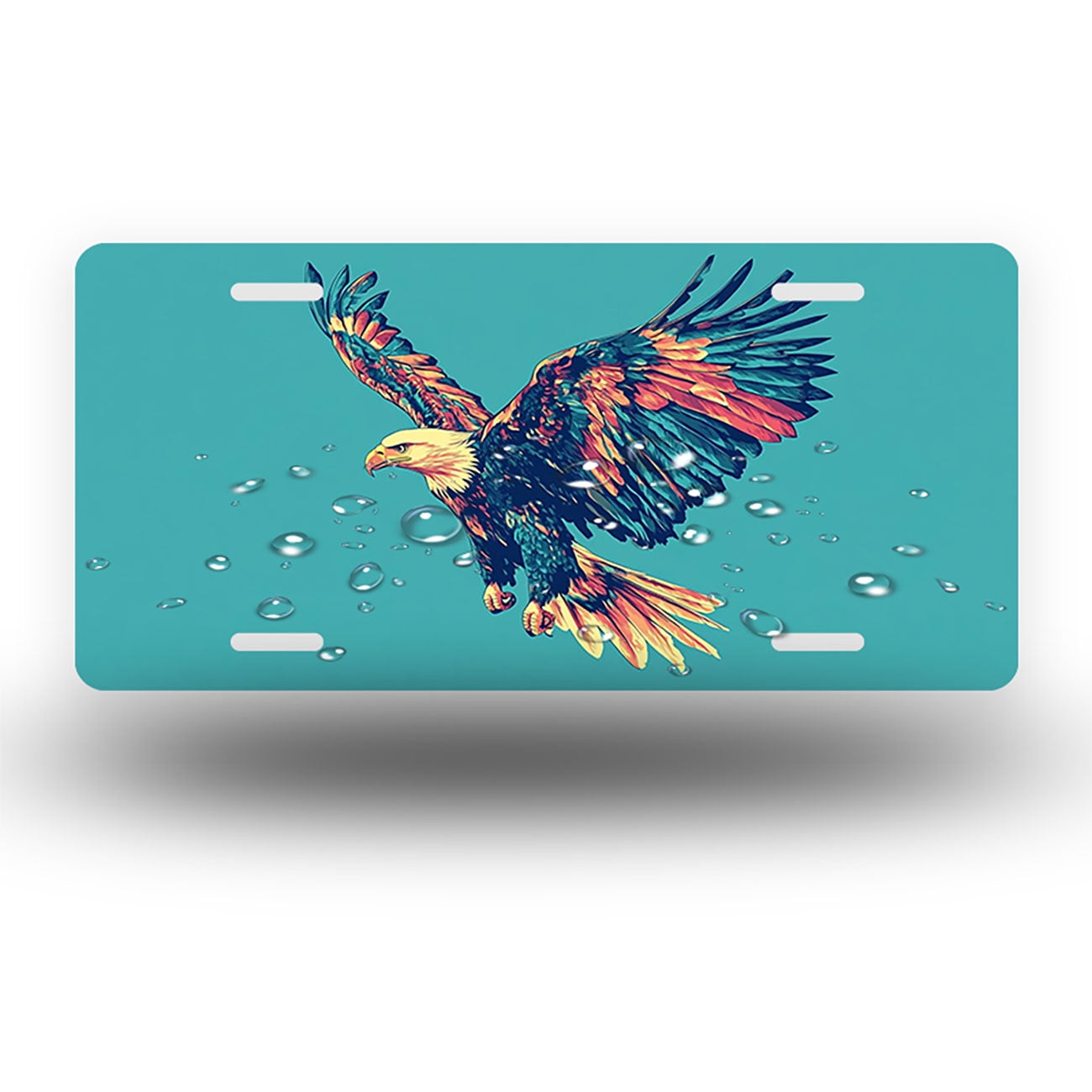 Colorful winged Soaring Eagle Front License Plate, Funny Standard ...